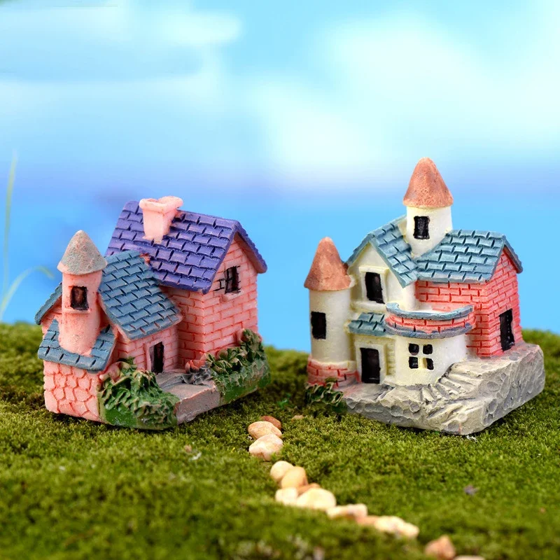 Artificial-Mini-Miniature-Resin-House-Craft-Ornament-for-Home ...