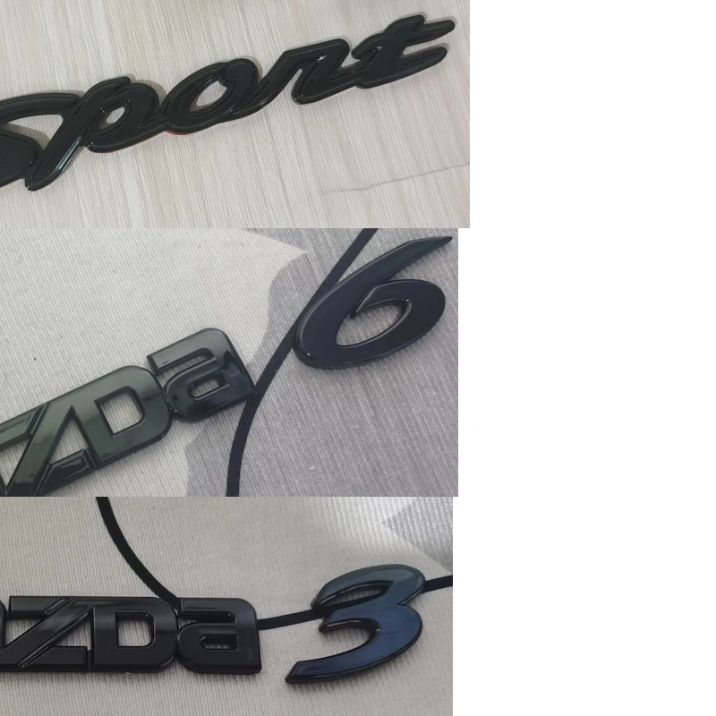 Accesorios-exteriores-cromados-plateados-ABS-para-Mazda-2-3-6-letras ...