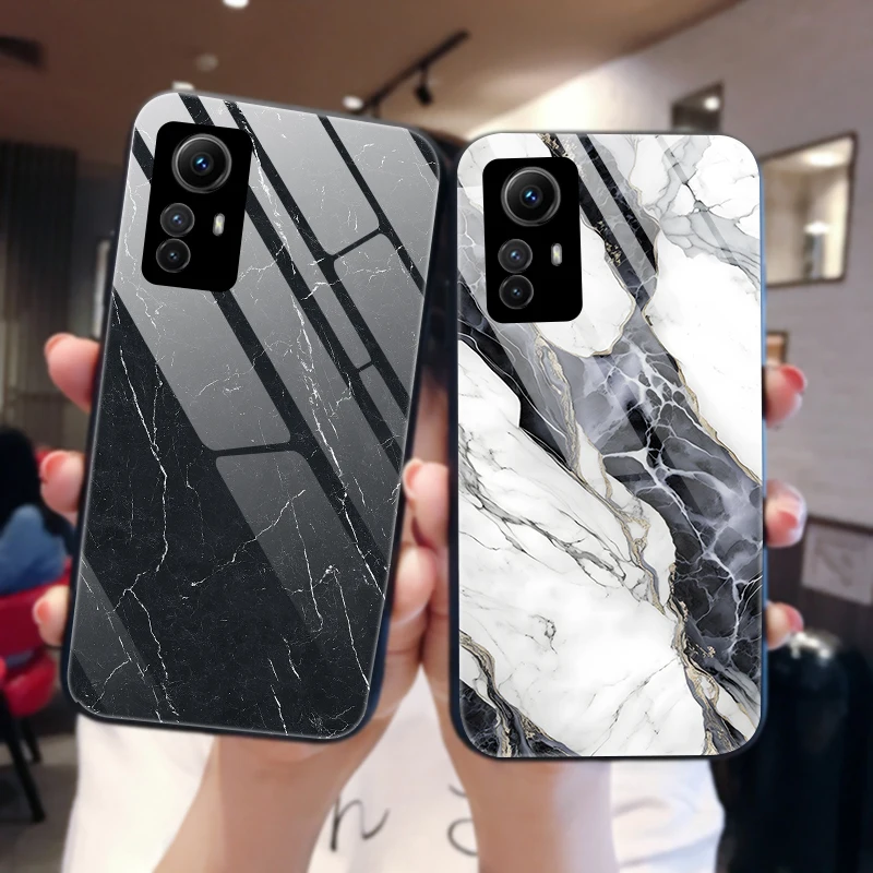 For-Redmi-Note-12s-4G-Case-Luxury-Fashion-Tempered-Glass-Hard-PC-Back ...