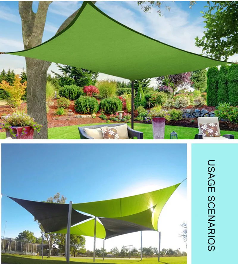 Square Parasol Shade Sail 300D Waterproof Canopy Camping Large Cloth ...