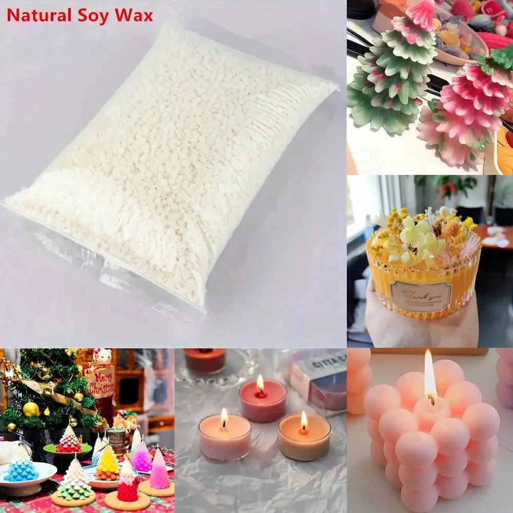 100G-500g-200g-Pure-Soy-Wax-Paraffin-Material-Pre-Soy-Wax-Core-Pigments ...