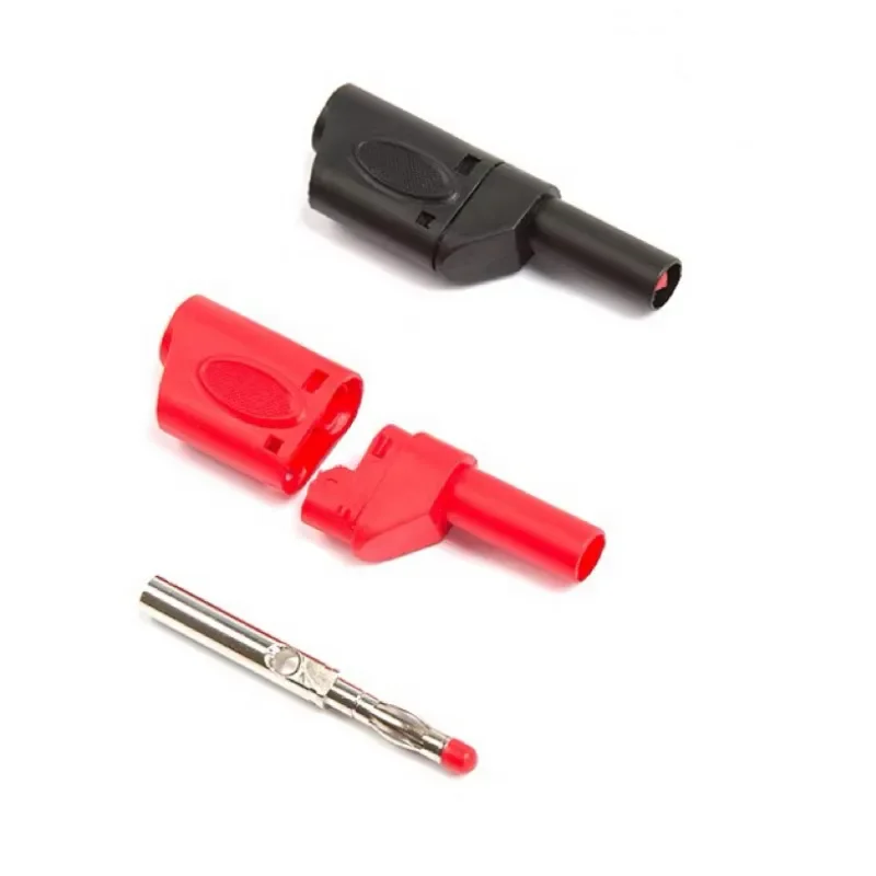 10Pcs-Red-Black-Safety-Fully-Insulated-4mm-Male-Stackable-Banana-Plug ...