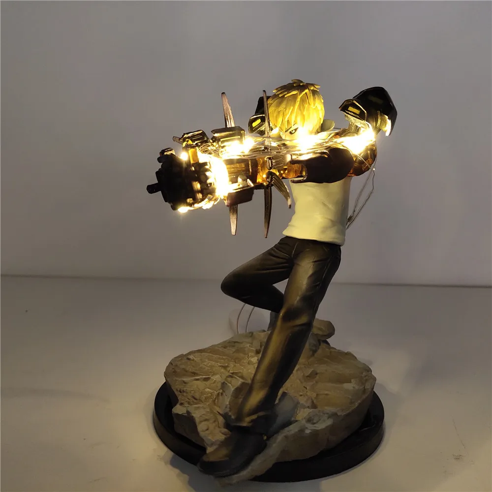 15cm-One-Punch-Man-Genos-Anime-Figures-Canons-Lighting-DIY-Set-Action ...