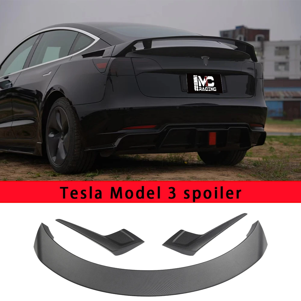 For Tesla model 3 spoiler model 3 2018-2022 Rear Trunk Spoilers Knight ...
