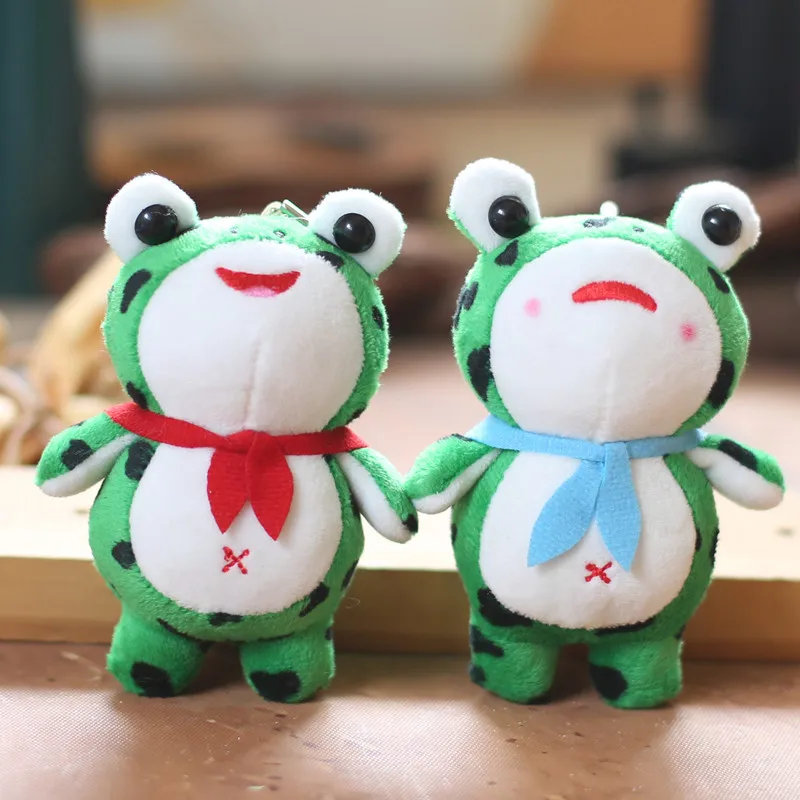 Sleutelhanger Frog Plush Keychains Pluff Funny Cartoon Rings Key Holder ...