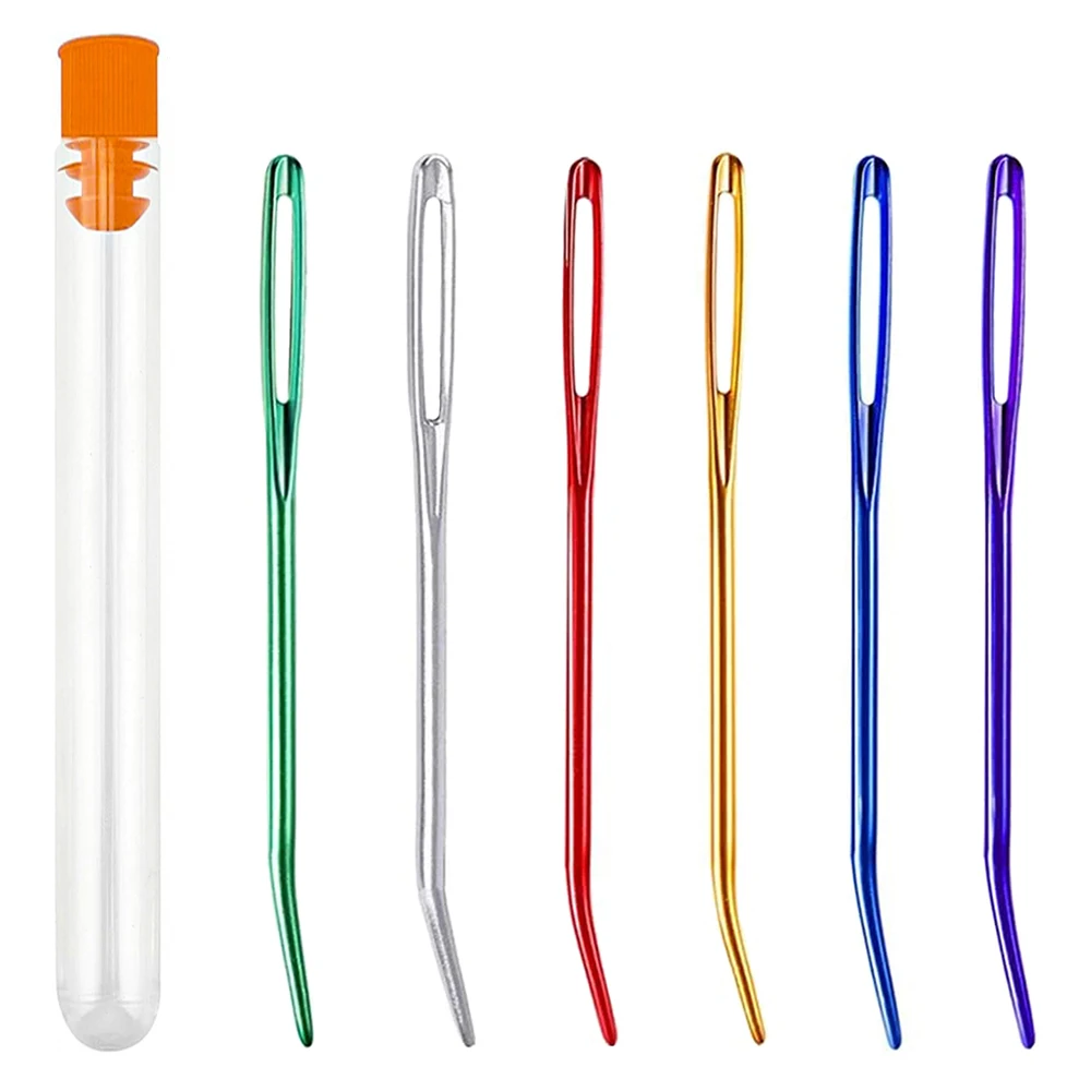 6-PCS-Box-Boxed-Aluminum-Yarn-Knitting-Needles-Tapestry-Bent-Tip ...