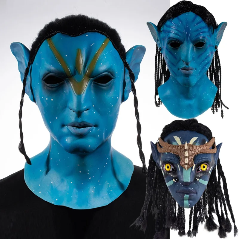 Avatar-2-Mask-Na-vi-Neytiri-Cosplay-The-Way-of-Water-Latex-Helmet ...