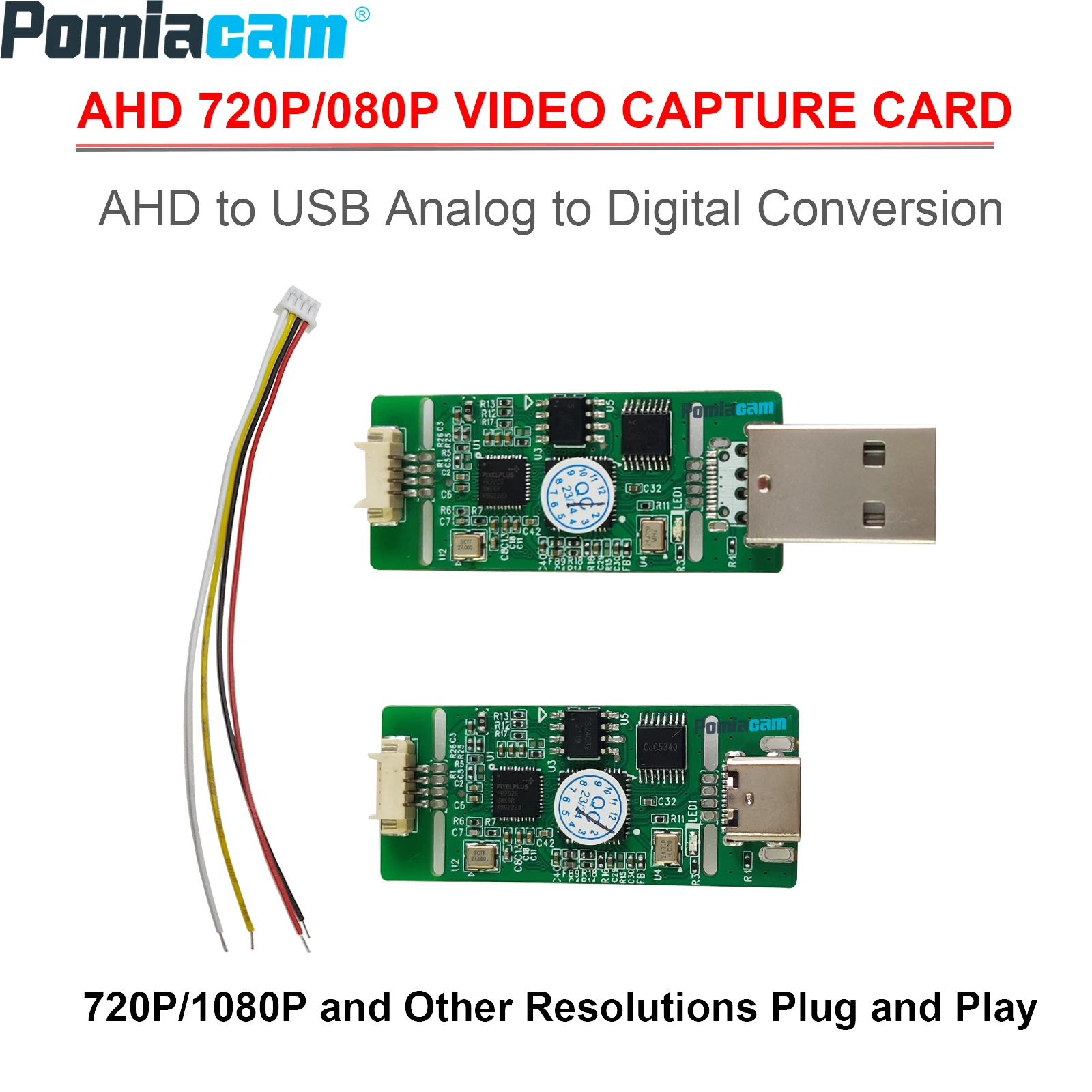 AHD-To-USB-Capture-Analog-Signal-To-Digital-USB-Camera-Module-AHD-To ...