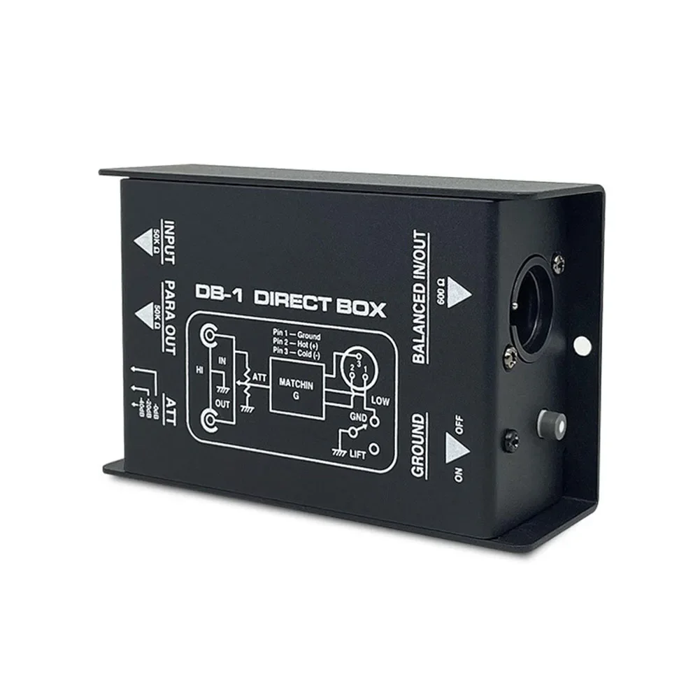 Professional Passive DI Box Direct Injection Audio Converter with Noise ...