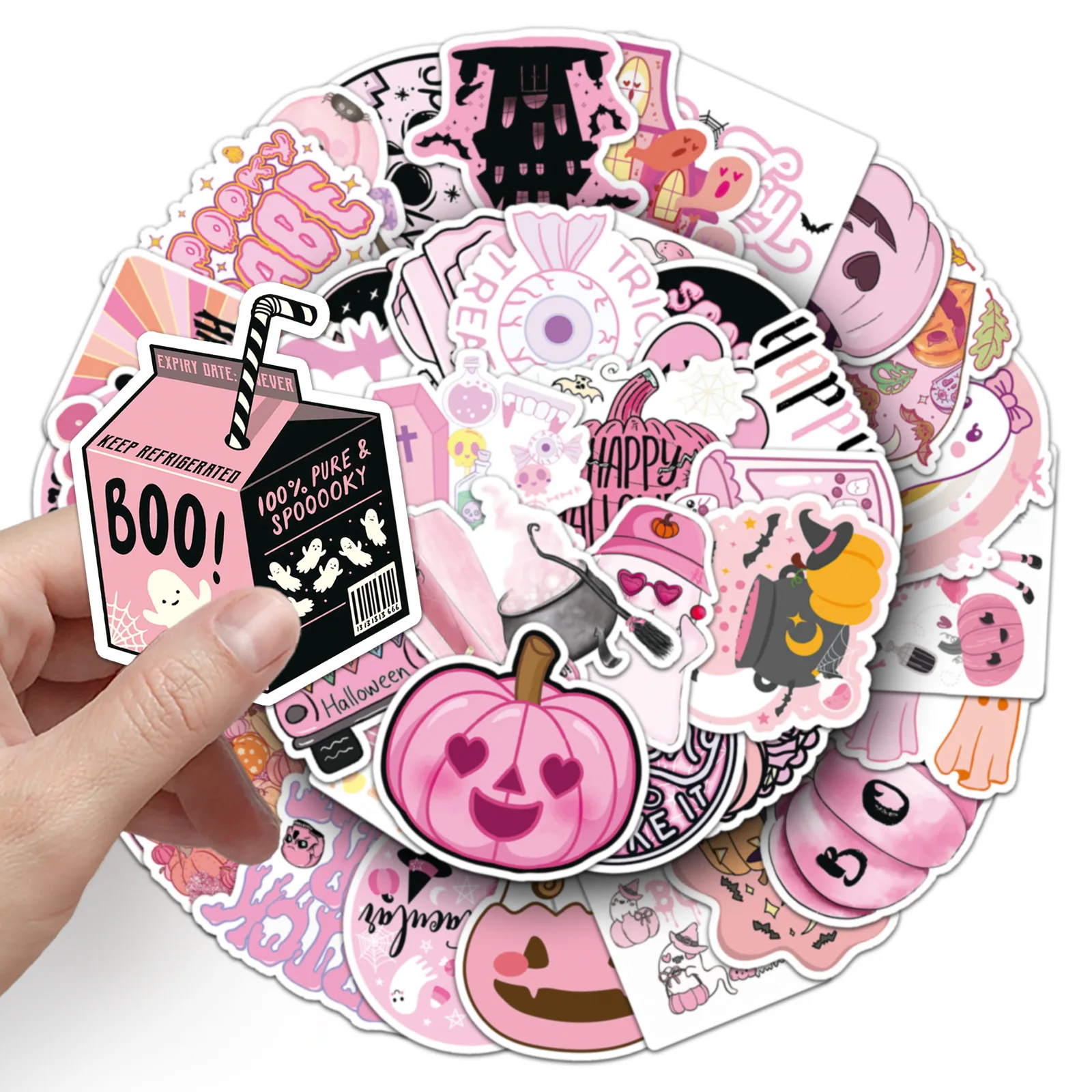10-30-50PCS-Pink-Halloween-Stickers-Cute-Graffiti-Sticker-DIY-Decals ...
