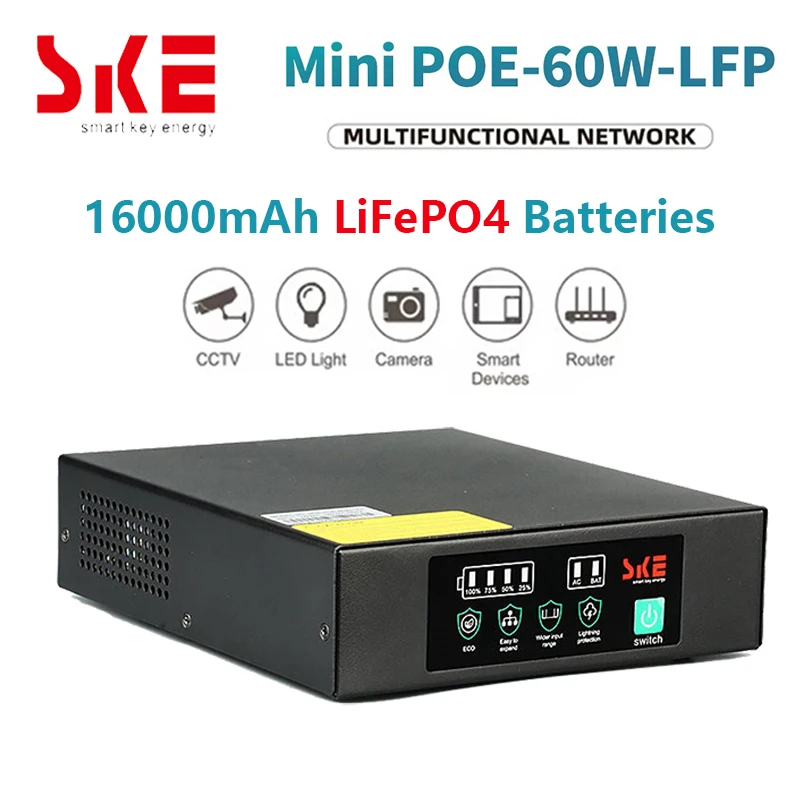 16000mAh-LiFePO4-Battery-SKE-Mini-DC-UPS-60W-POE-UPS-Portable-Uninterrupted-Power-Adapter-Output ...