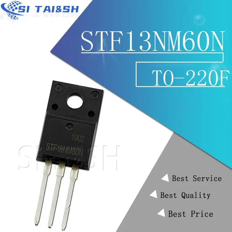 STF13NM60N 13NM60N 13NM60 MOSFET N-CH, 600V 13A TO-220F, 10 개