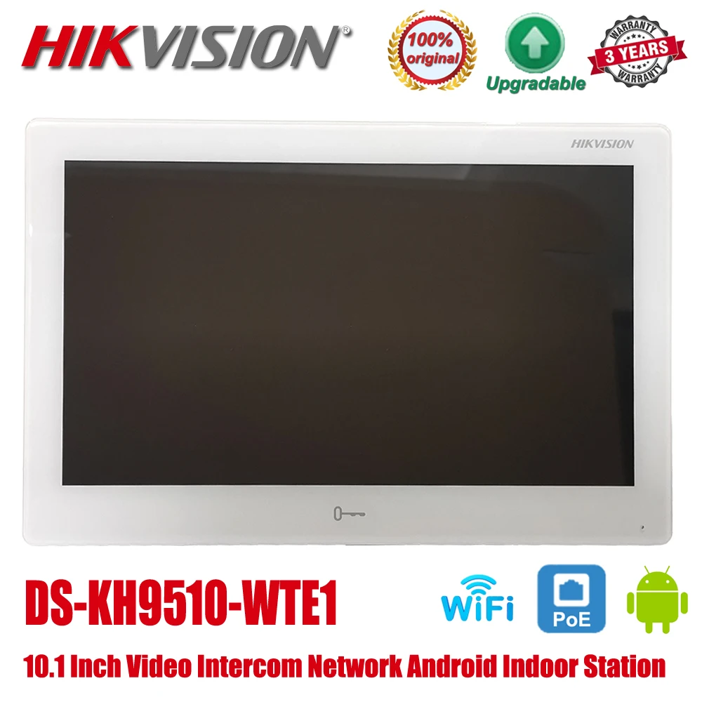 Hikvision Ds-kh9510-wte1 Video Intercom Android Indoor Station 10.1 ...