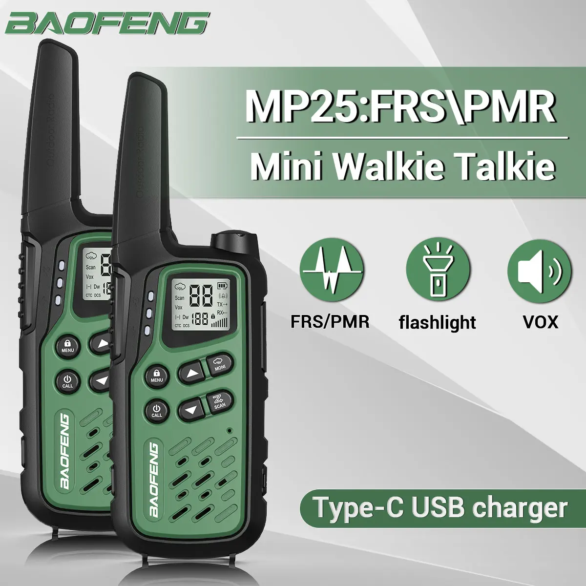 Mini-Baofeng-PMR-FRS-Walkie-Talkie-MP25-Portable-Hunting-Long-Range ...