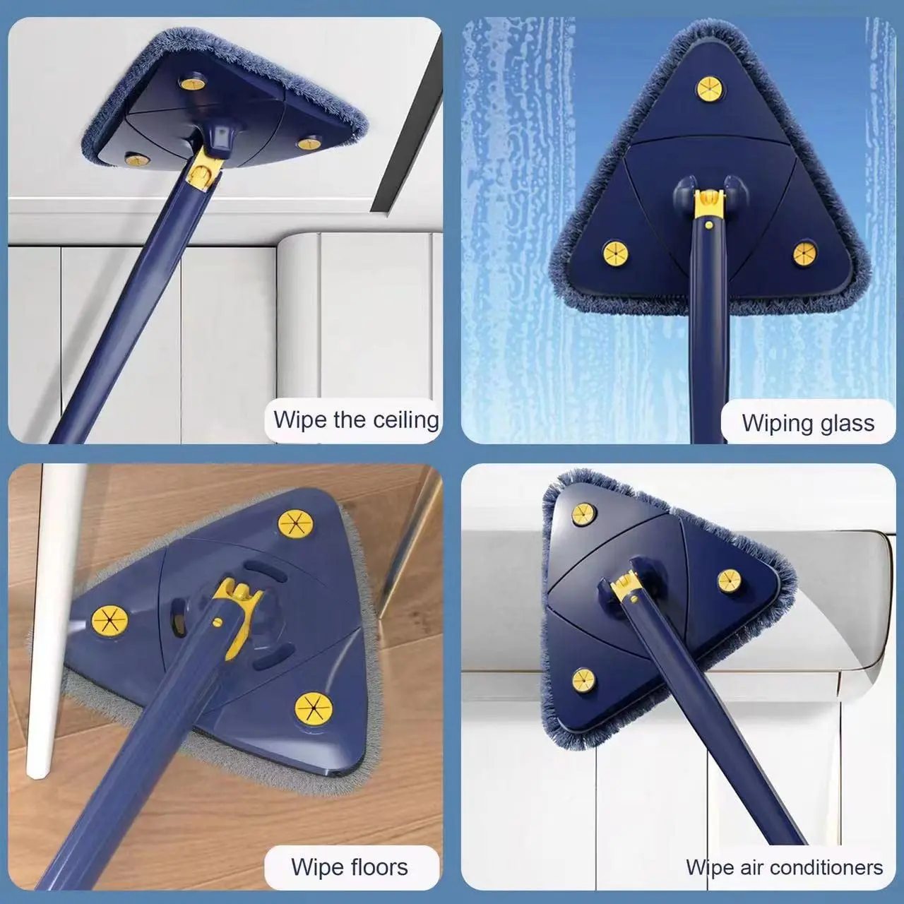 360-NEW-Multifunction-Triangle-Squeeze-Mop-Rotatable-Adjustable-Floor ...