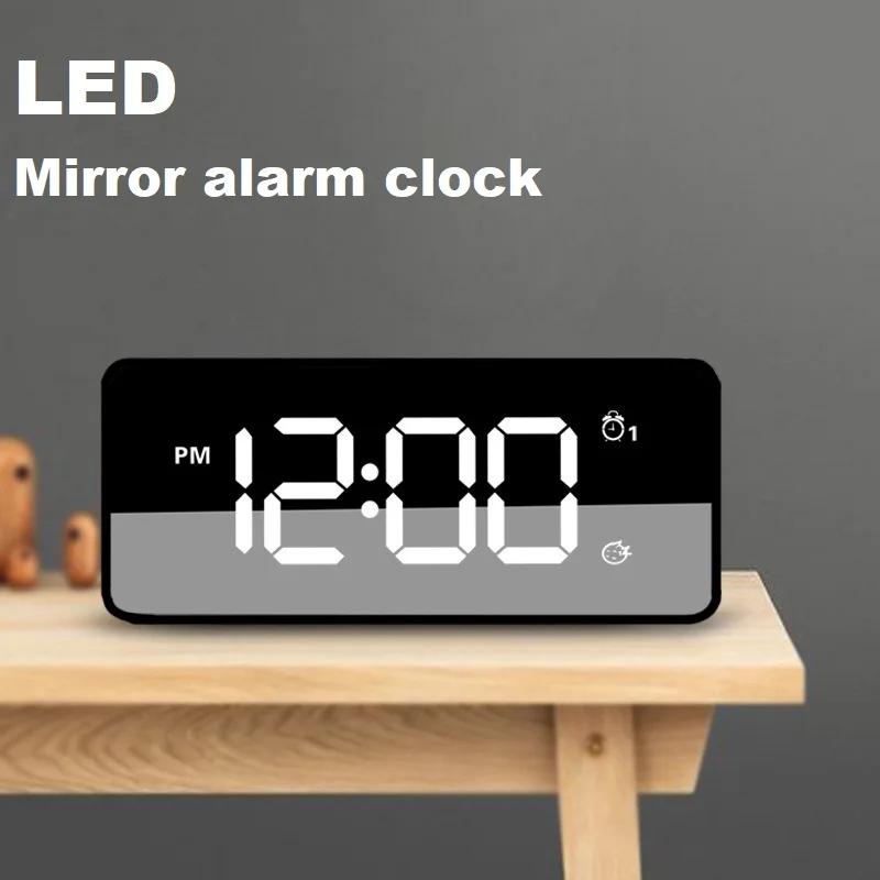 1pcs-Led-Mirror-Table-Clock-Digital-Alarm-Snooze-Display-Time-Desktop ...