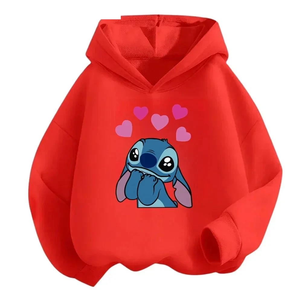 Sudadera con capucha con estampado de Stitch, sudadera informal con ...