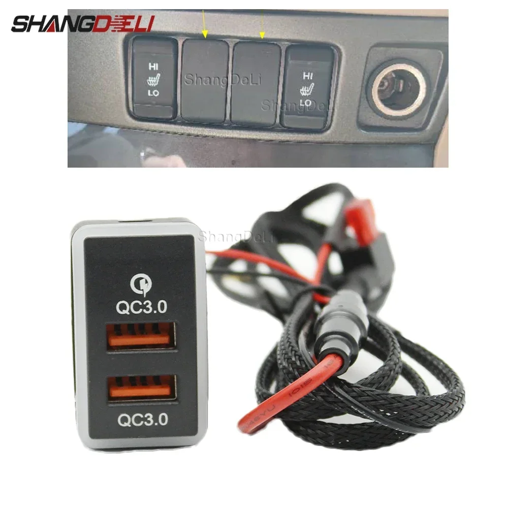Car-Quick-Charger-Dual-USB-Interface-QC3-0-Socket-Fast-Phone-Charging ...