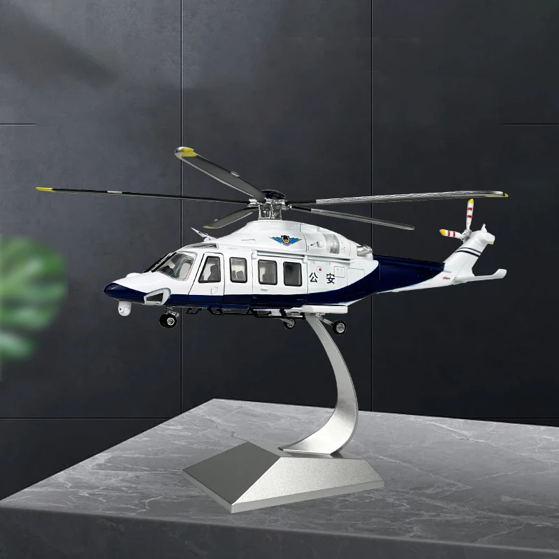 Diecast 1:32 Scale AW139 Helicopter Police Public Security Simulation ...
