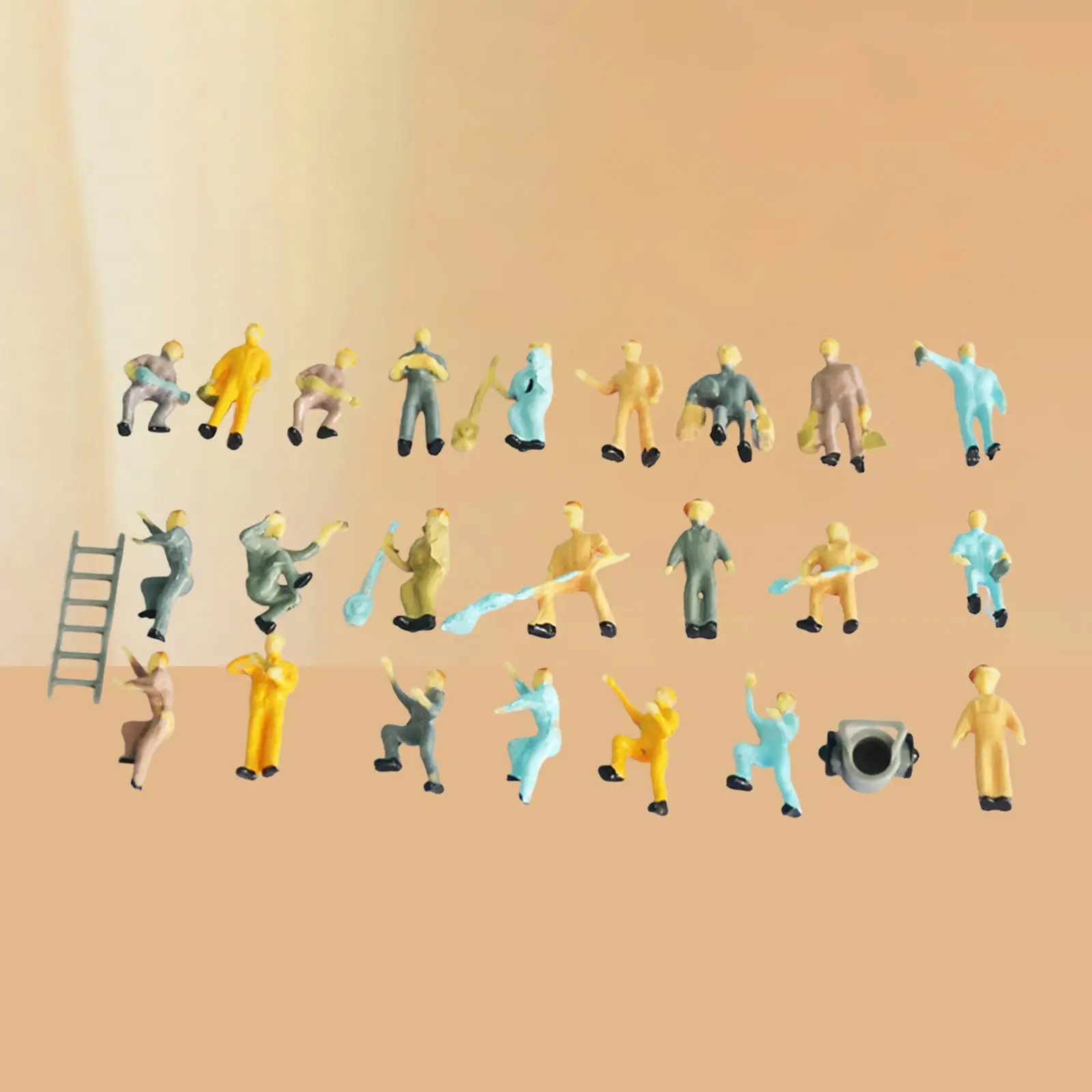 25-Pieces-1-87-Miniature-Model-Railroad-Worker-Figures-with-Tools ...