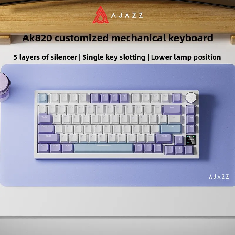 Ajazz AK820/AK820Pro gaming mechanical keyboard Bluetooth 5.1/Wireless ...