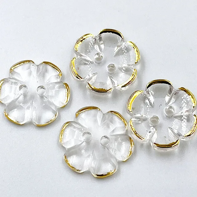 Buttons Decorative Rose Flower | Gold Flower Pattern Button | Solid ...