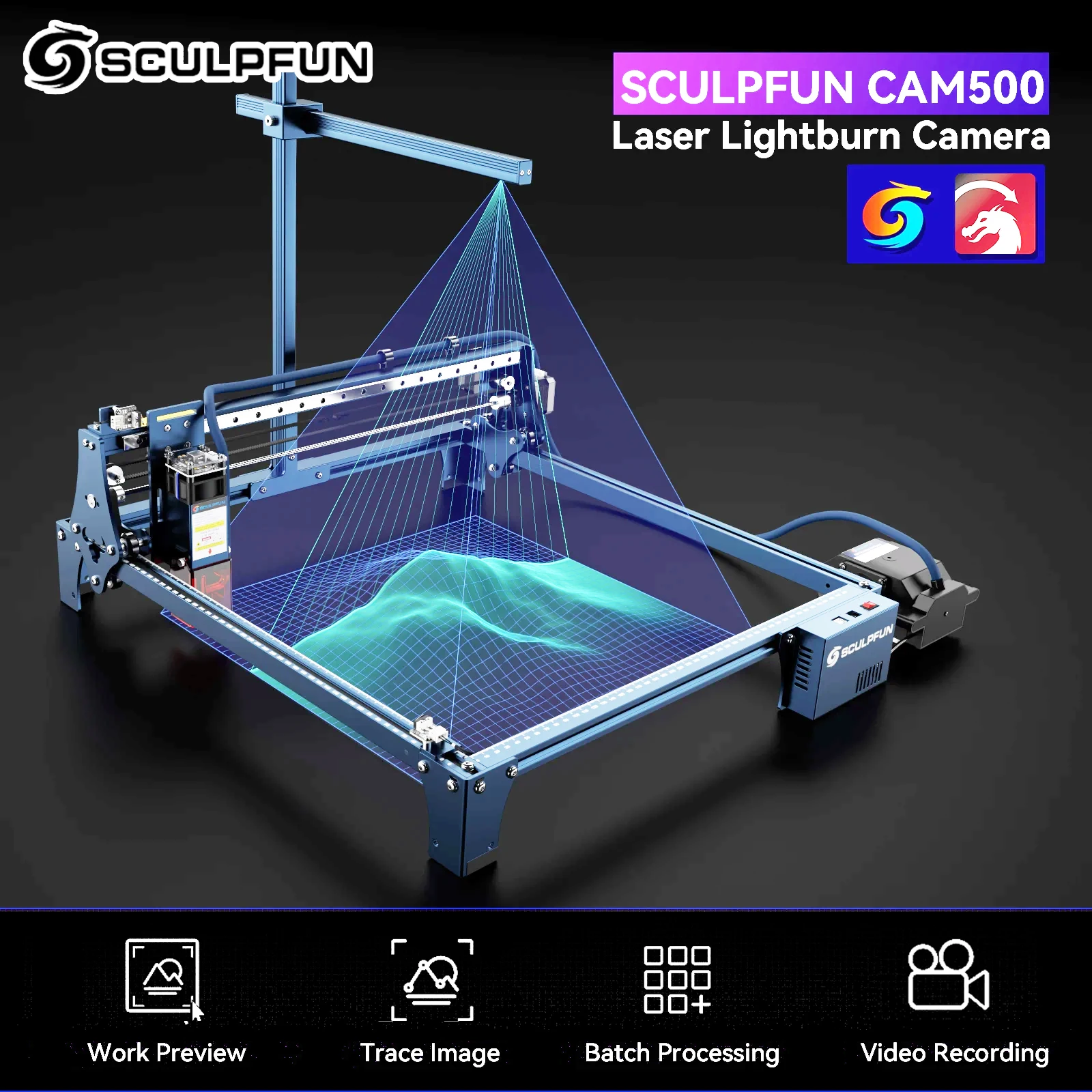 SCULPFUN-CAM500-Camera-for-Laser-Engraver-120-Wide-angle-Precise ...