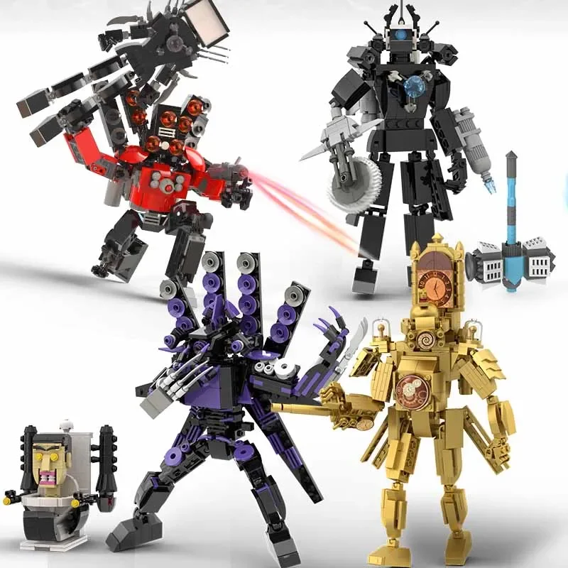 Moc-Skibidi-Toilet-Action-Figures-Model-Building-Blocks-Camerman-Titan ...