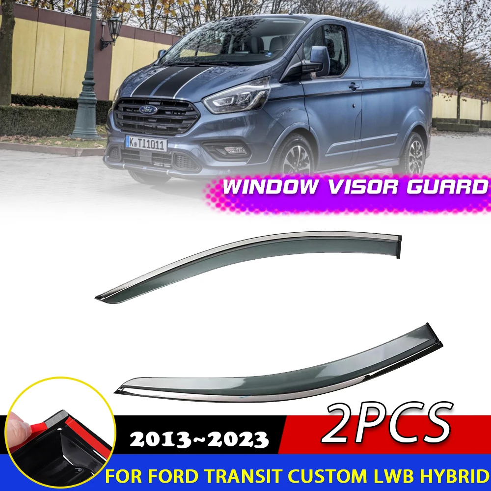 Windows-Visor-for-Ford-Transit-Custom-Tourneo-LWB-Hybrid-2013-2023-Vent ...