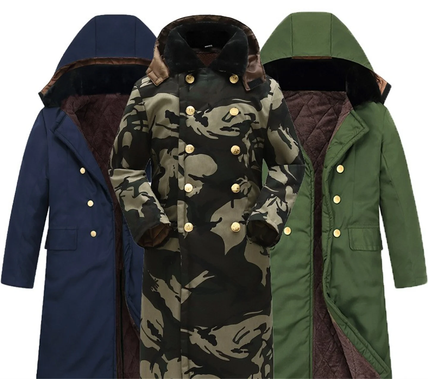 Winter-Men-s-Military-Camouflage-Parka-Hooded-Hunting-Jacket-Thick ...