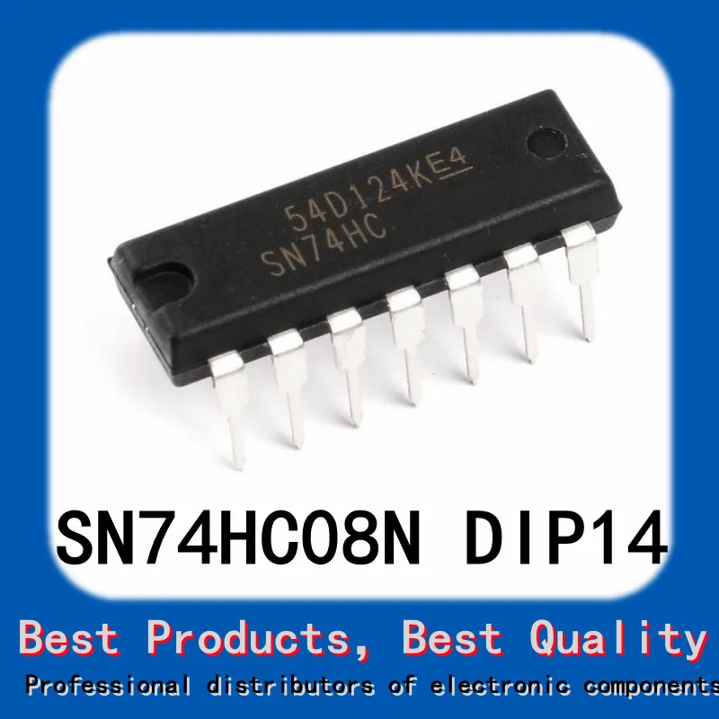 Circuito lógico SN74HC08N SN74HC08 74HC08N 74HC08 DIP14, cuatro entradas con puerta, 10 unidades ...