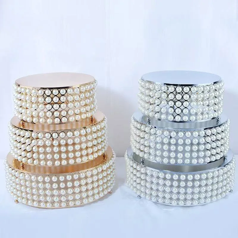 Wedding Decorations Iron Pearl Dessert Holder Cake Display Stand ...