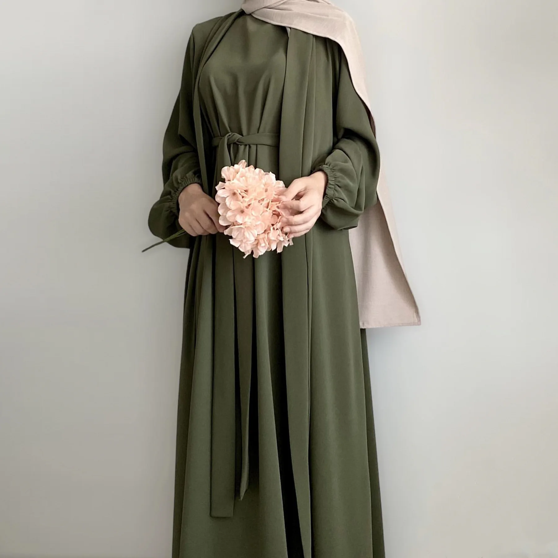 Eid-Muslim-Party-Abaya-for-Women-Cardigan-Turkey-Dubai-solid-color-two ...
