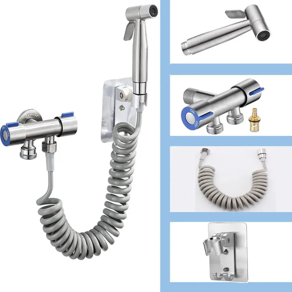 Handheld-Bidet-Sprayer-Set-304-Stainless-Steel-Spray-Gun-Shower ...