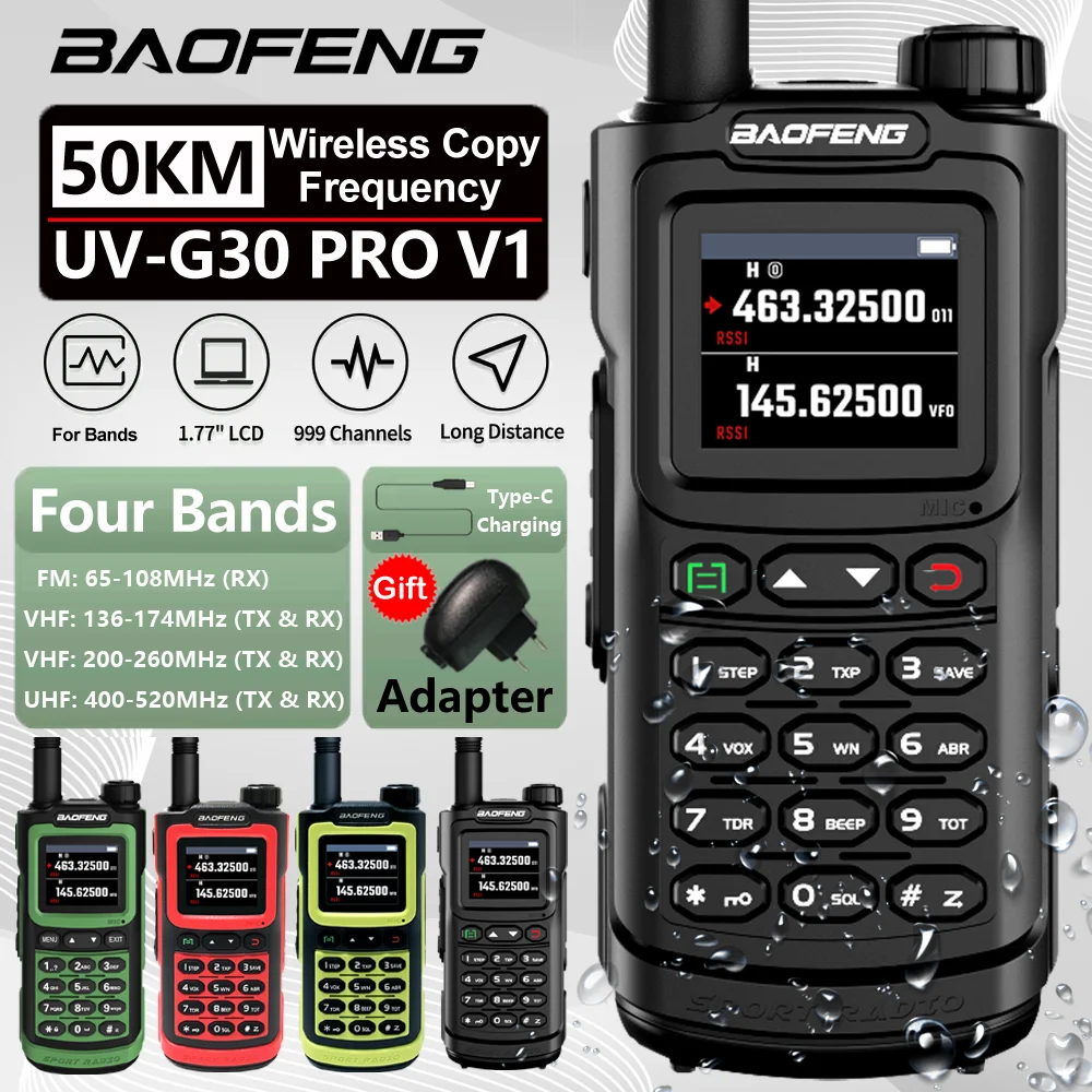 2023-Baofeng-UV-G30-Pro-10W-Walkie-Talkie-Four-Bands-Long-Range ...
