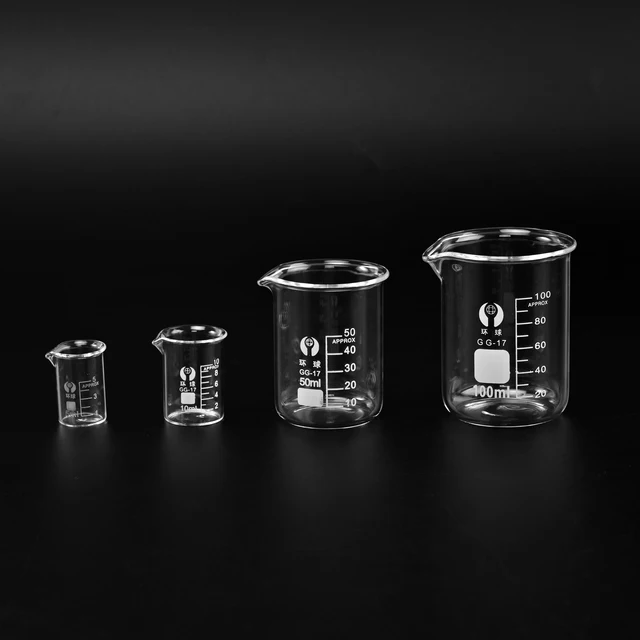 Beaker Uses Beaker, Flask, Cylinder Set, 3.3 Boro. Glass 3 Pieces