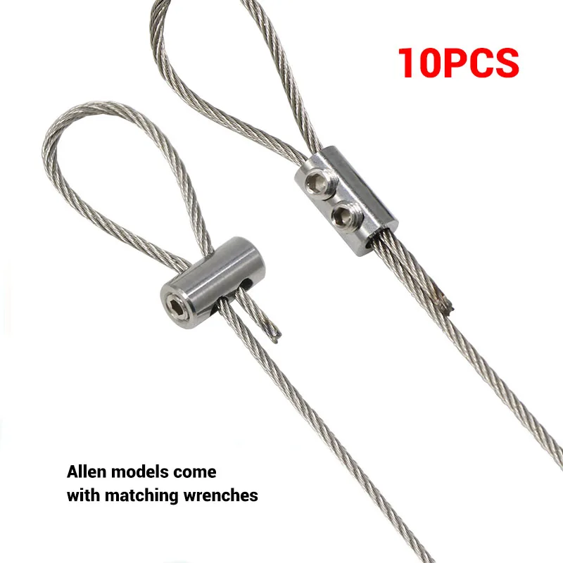 For-2-3mm-Wire-Rope-Lock-Double-hole-Cable-Locker-Arbitrarily ...