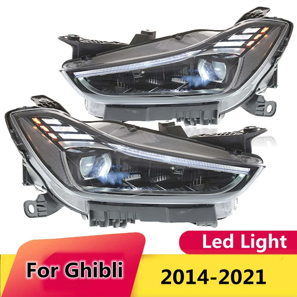 2PCS-Car-LED-Headlight-For-Maserati-Ghibli-2014-2022-Upgrade-New ...