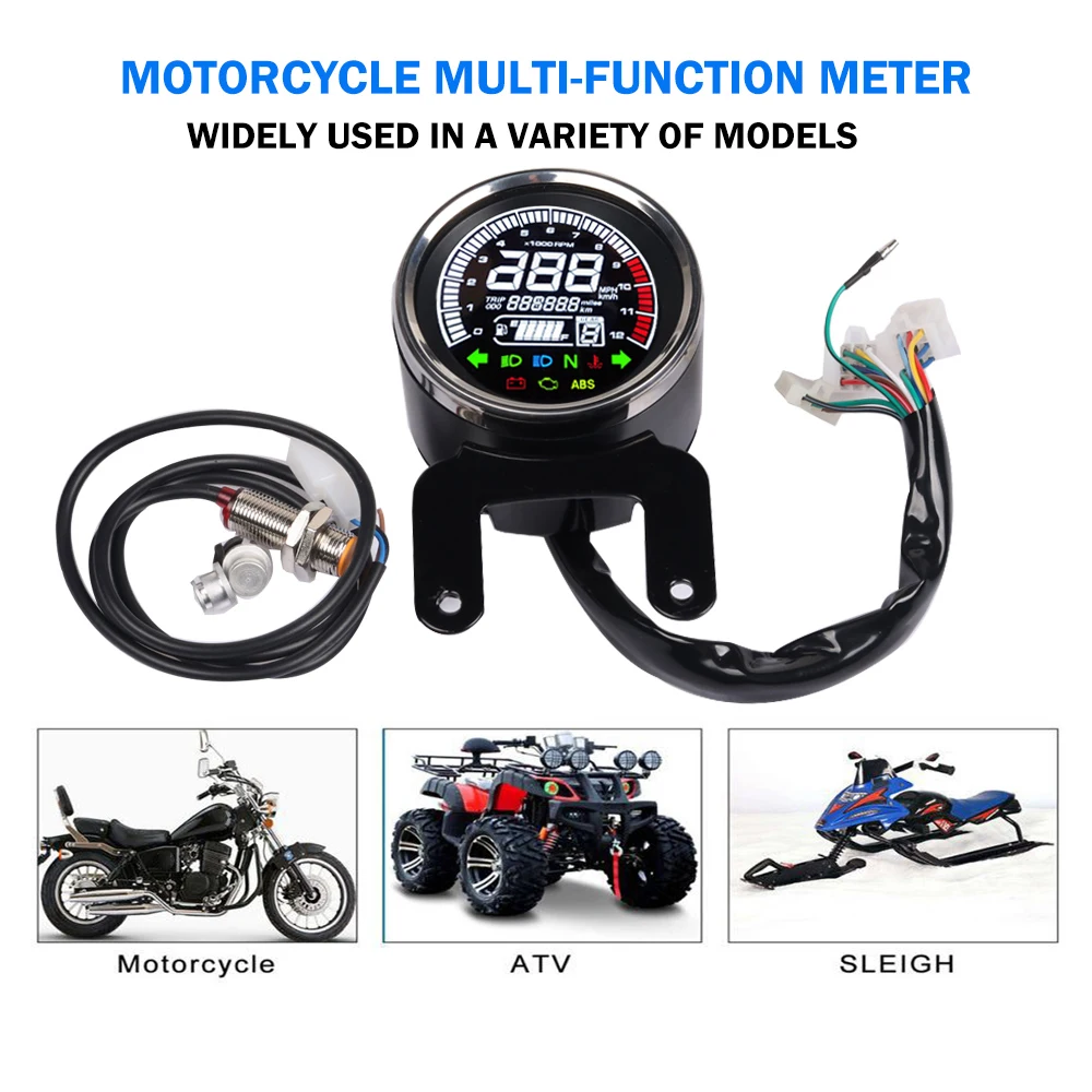 12V-Motorcycle-Tachometer-Meter-LED-Backlight-LCD-For-Harley-Digital ...