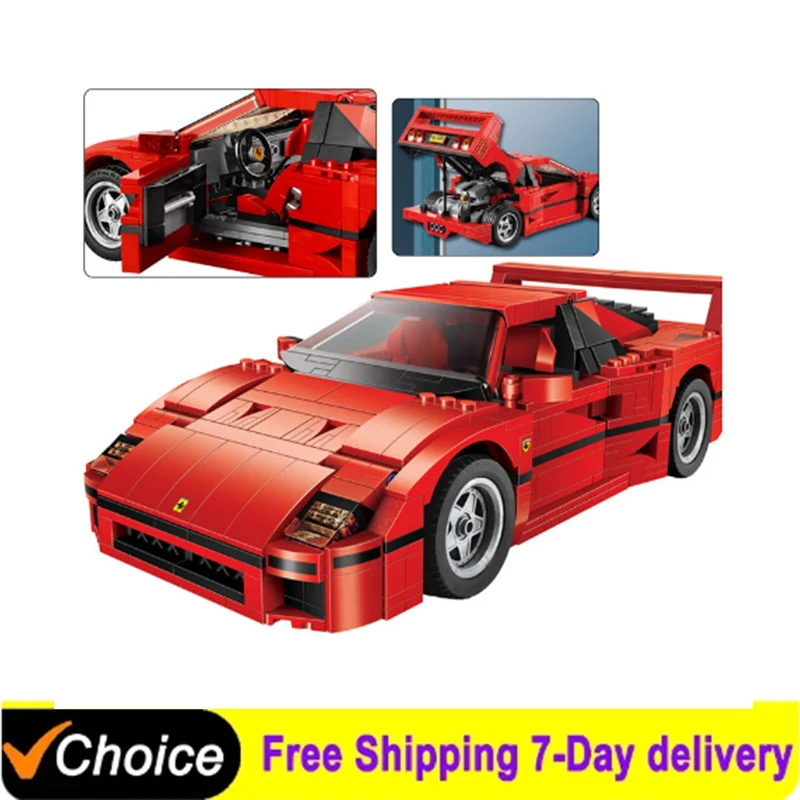 Technic-MOC-Sports-Cars-10567-High-tech-Ferrarie-F40-Supercar-Creator ...