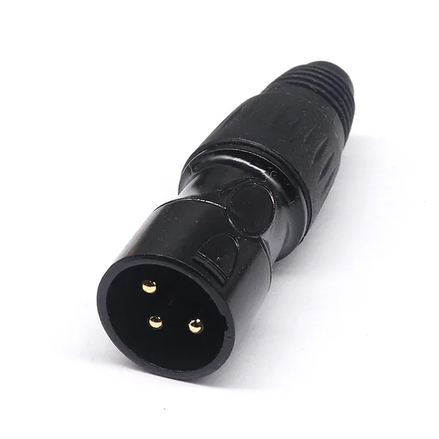 XLR 3Pin Male/Female Microphone Audio Cable Plug Connector Cannon MIC ...