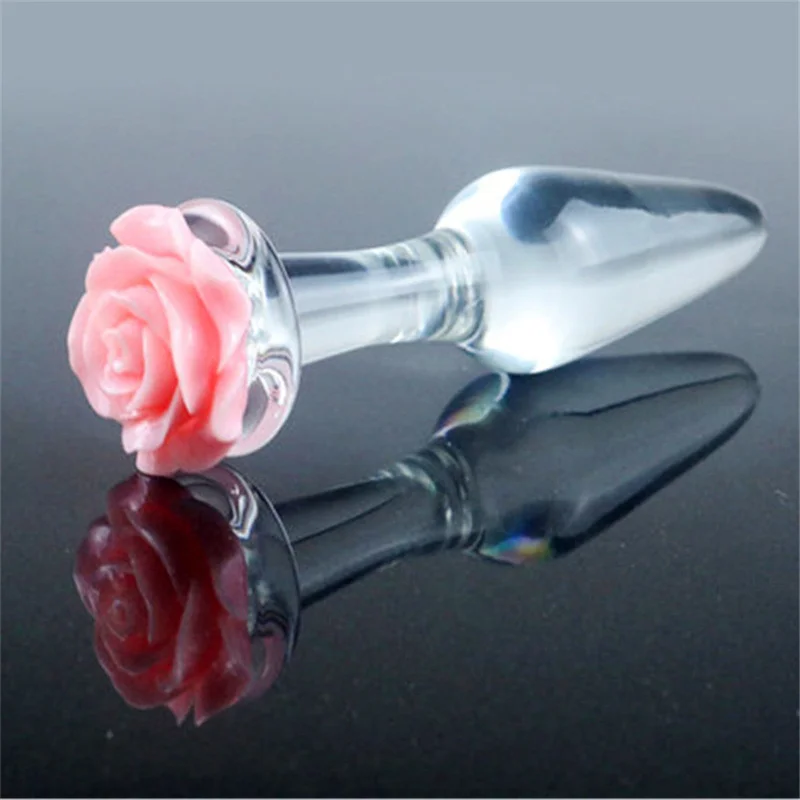Rose Butt Plug | Glass Dildo Anal Bead – Gflashy