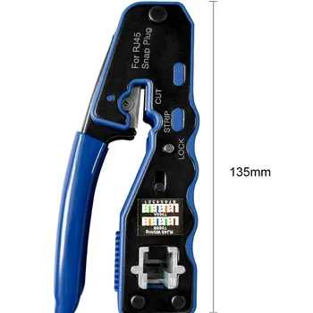 RJ45 UTP Crimper Network Tools Ethernet Cable Stripper Through-hole ...