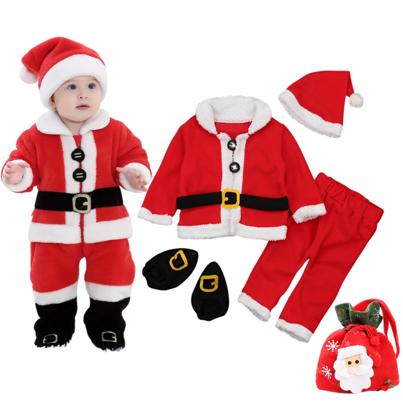 Newborn-Baby-Santa-Claus-Costume-Christmas-Outfit-Autumn-Winter-Tops ...