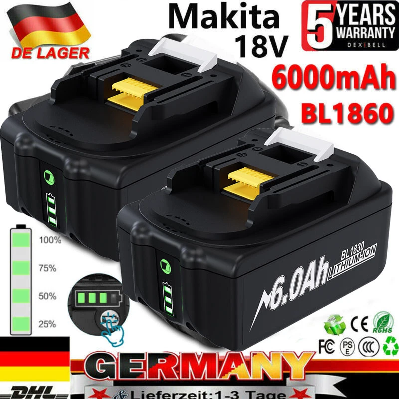 100% kompatibel Makita 18V 6,0 Ah Aufladbare Power Werkzeug Batterie ...