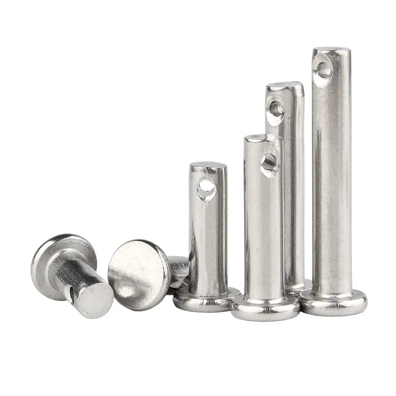 M3 M4 M5 M6 M8 M10 M12 Shaft Flat Head Pins with Hole Positioning ...