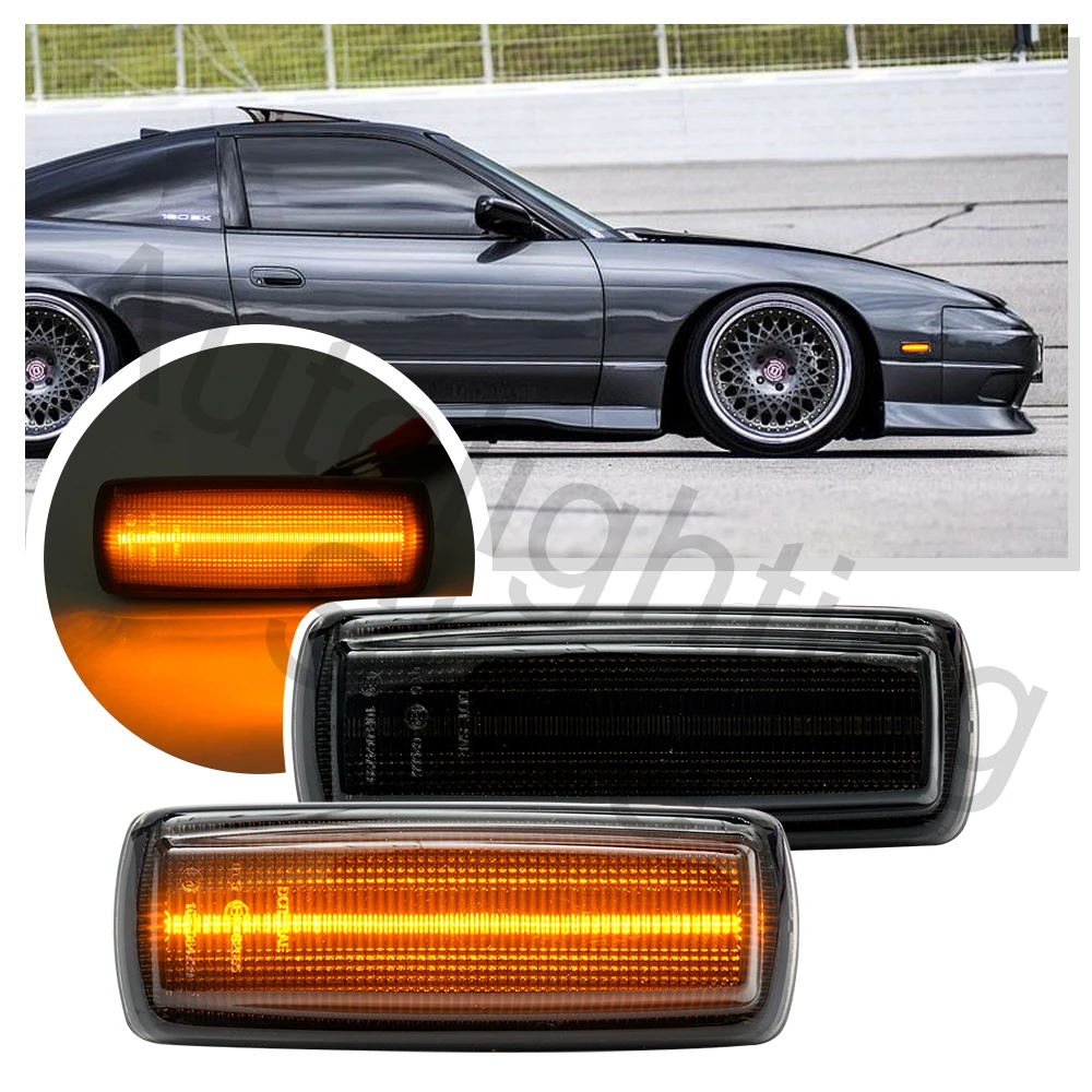 2PCS-smoke-design-front-bumper-turn-signal-light-side-marker-light-For ...