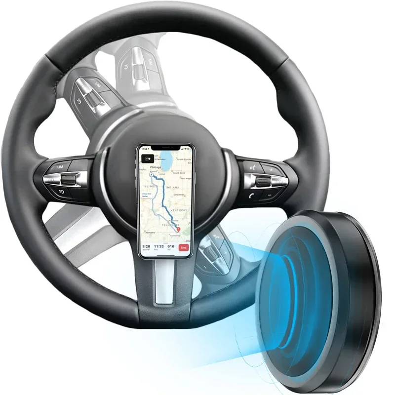 Magnetic-Car-Phone-Holder-Steering-Wheel-Mobile-Smartphone-Stand-Magnet ...