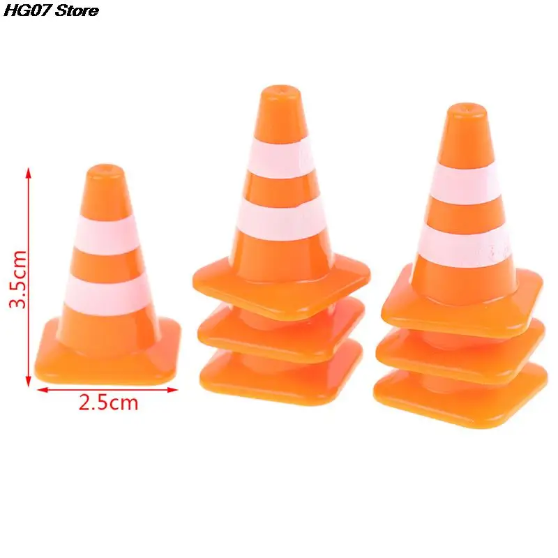New-7-10Pcs-Mini-Plastic-Traffic-Road-Cones-Toys-Training-Roadblock-Signs-Children-Educational ...