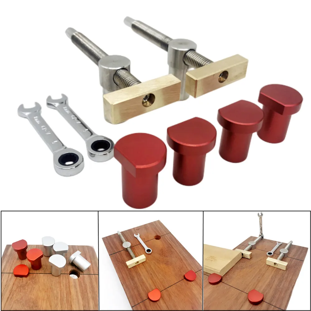 Woodworking-Desktop-Clip-Adjustable-Clamp-W-Bench-Dog-Holes-Stop-Fast ...